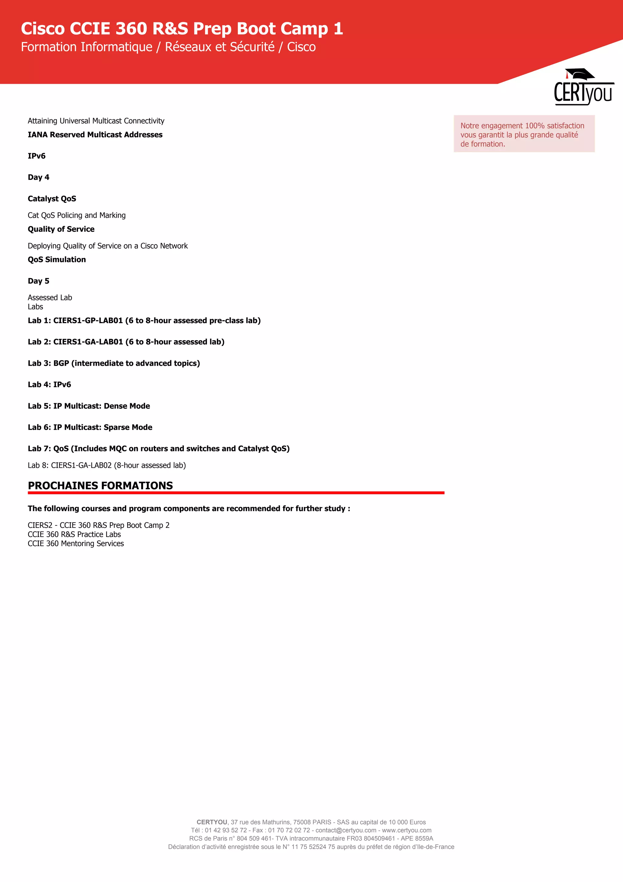 Ciers1 formation-cisco-ccie-360-rs-prep-boot-camp-1 | PDF