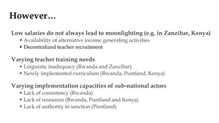 Teacher Absenteeism in East and Southern Africa | PPT