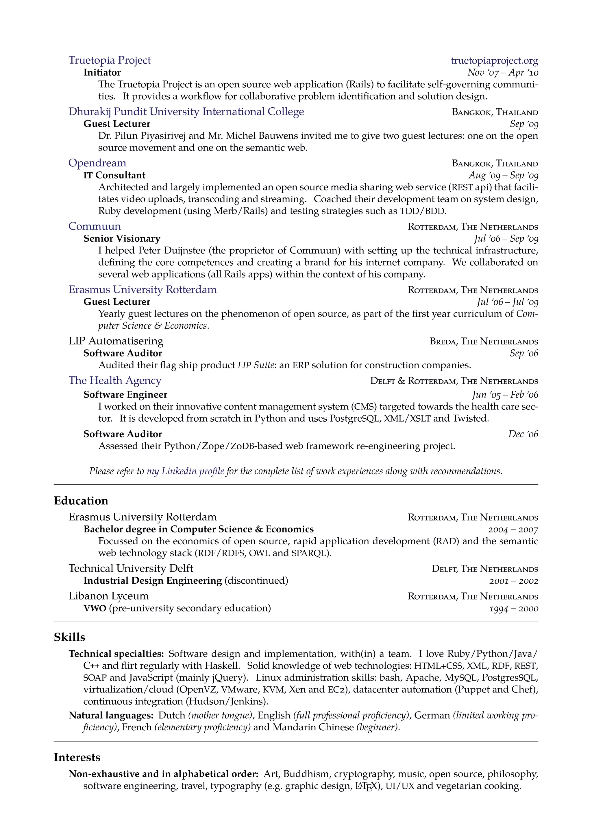 Hand crafted resume (2-page PDF) | PDF