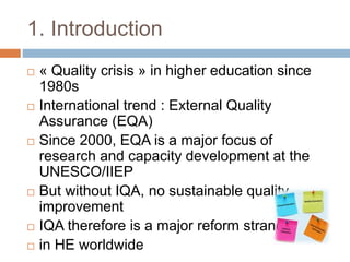 Exploring Innovative and Effective Methods for IQA - Research Framework ...