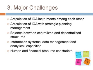 Exploring Innovative and Effective Methods for IQA - Research Framework ...