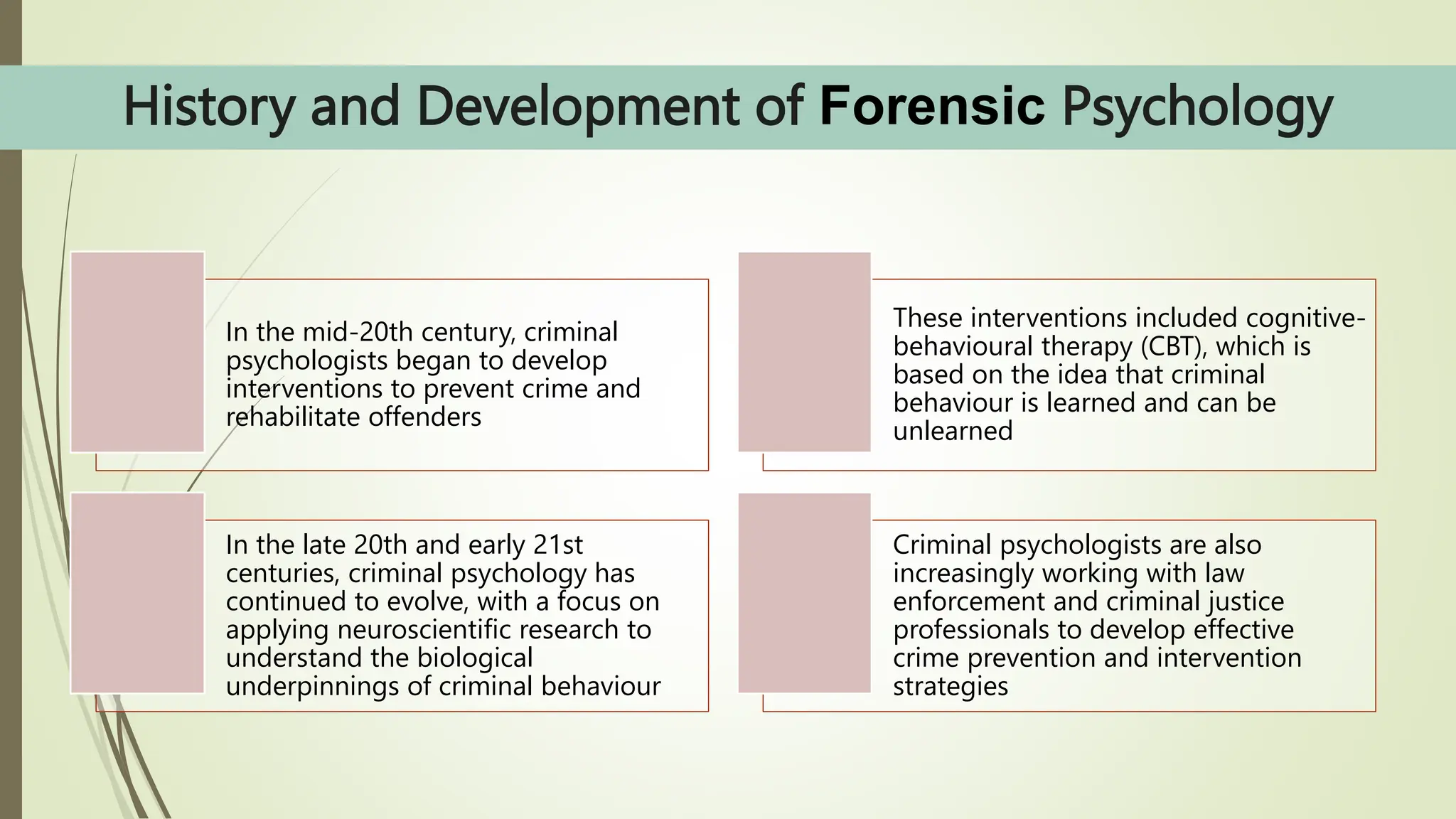 Criminology and Forensic Psychology: History and Future Direction | PPTX