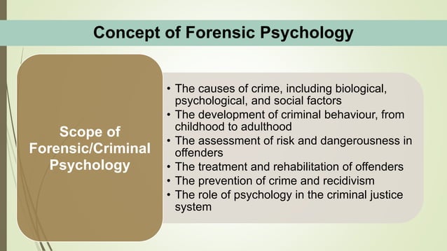 Criminology and Forensic Psychology: History and Future Direction | PPT