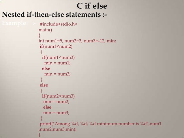 C if else | PPTX
