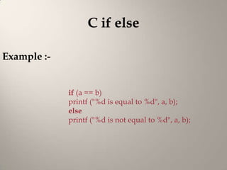 C if else | PPTX