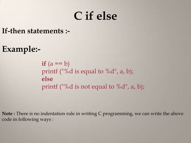 C if else | PPTX