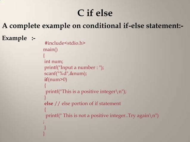 C if else | PPTX