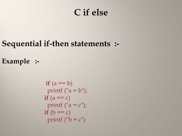 C if else | PPTX
