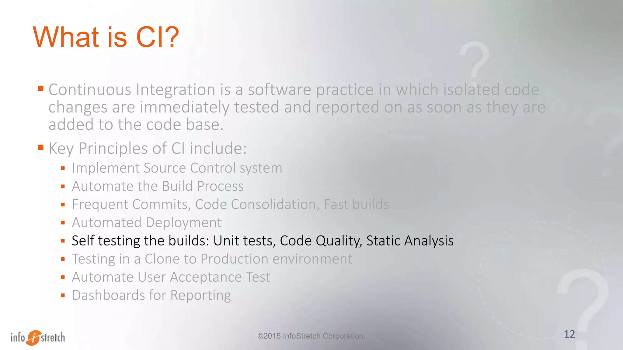 Continuous Integration For Mobile App Testing Ppt