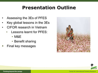 Lessons learnt from CIFOR research for PFES in Vietnam | PPTX