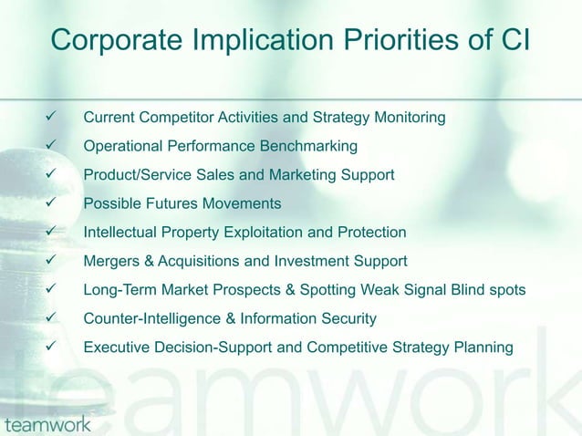 Competitive Intelligence | PPTX | Business Administration | Business