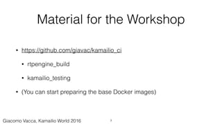Continuous Integration and Kamailio | PPT
