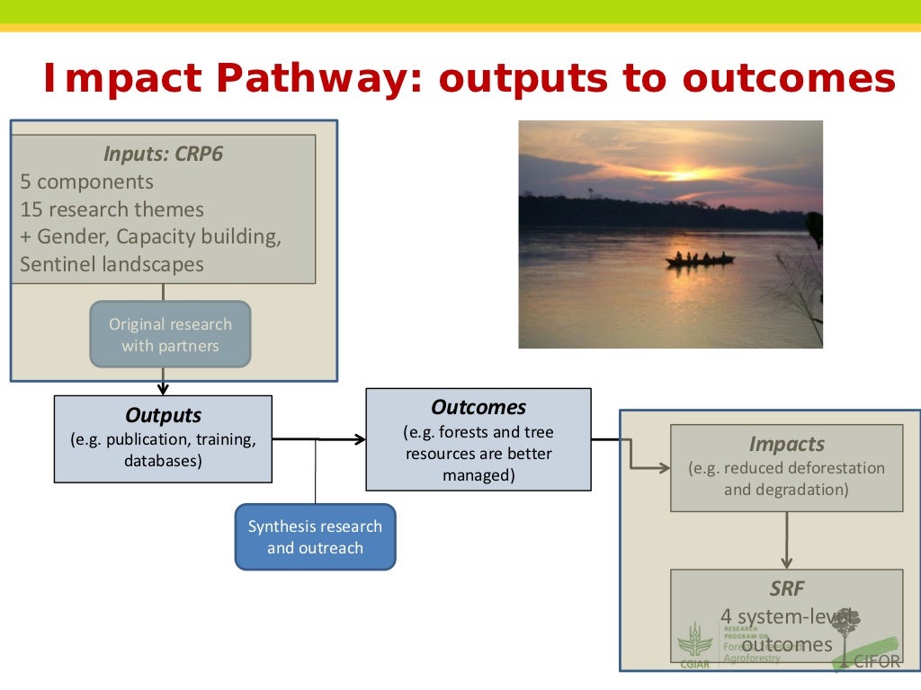Impact Pathway: outputs to outcomes