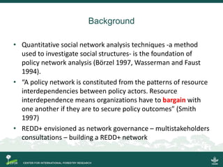 Policy Network Analysis on REDD+ | PPTX