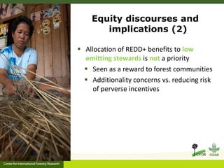 Assessing REDD+ Benefit Sharing for Efficiency, Effectiveness and ...