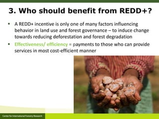 Assessing REDD+ Benefit Sharing for Efficiency, Effectiveness and ...