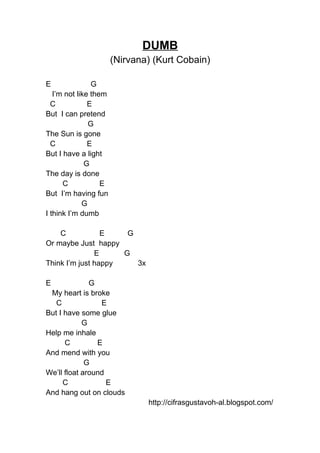 Dumb (Nirvana) | PDF