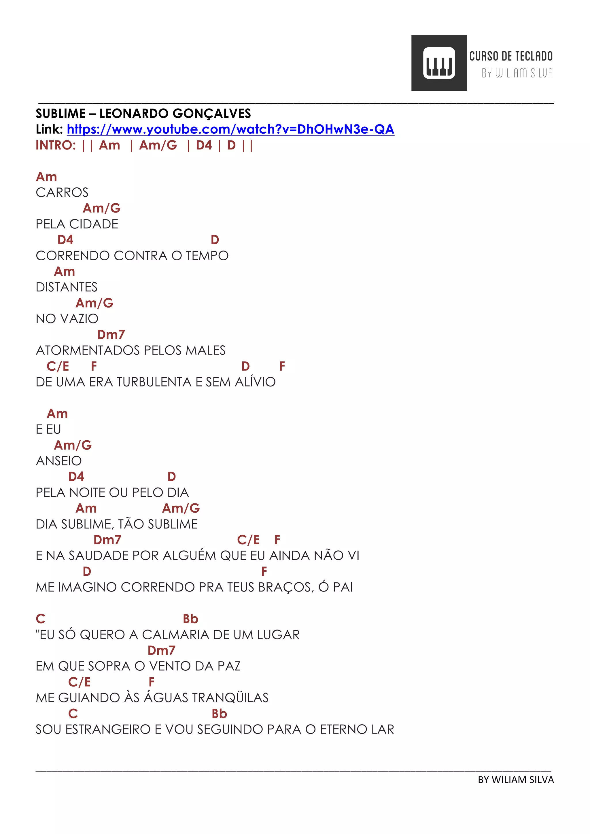 Cifras para teclado gospel | PDF