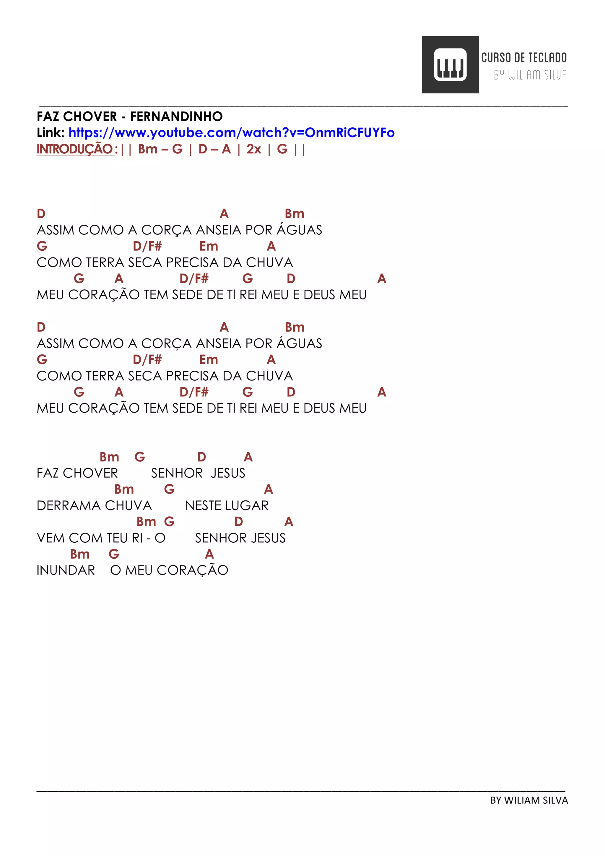 Cifras para teclado gospel | PDF