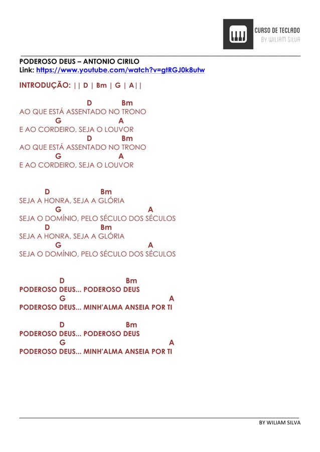 Cifras para teclado gospel | PDF