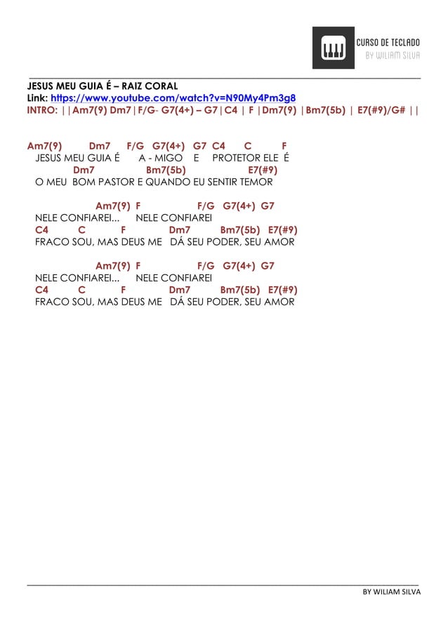 Cifras para teclado gospel | PDF