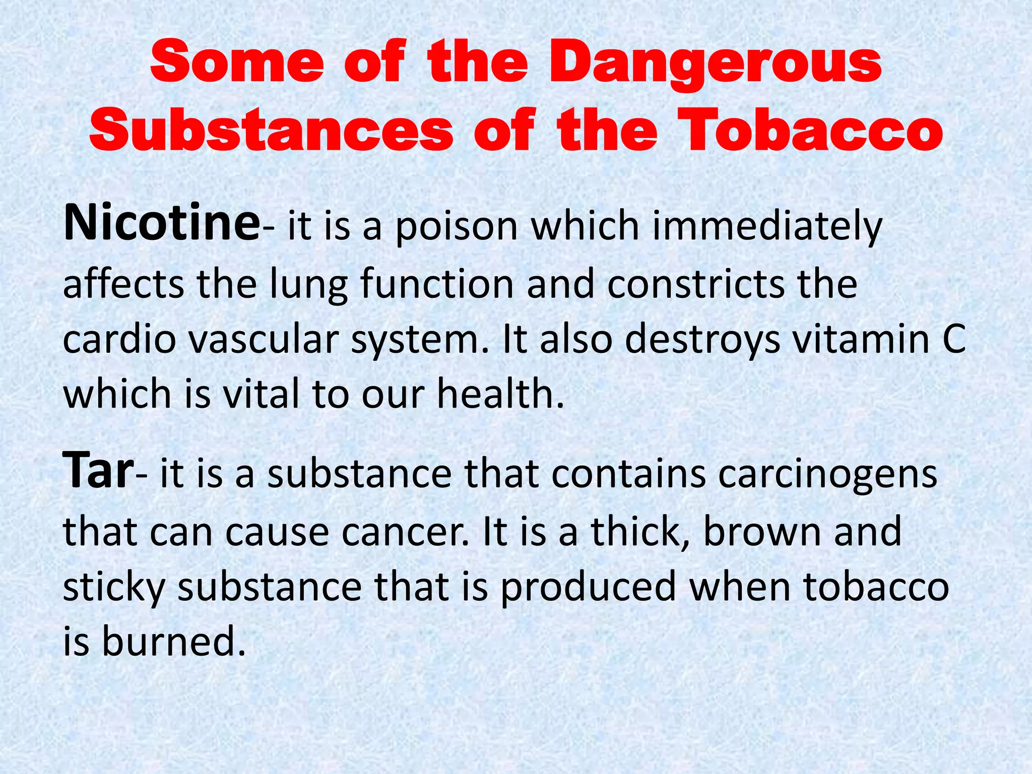 TOBACCO-SMOKING A DEADLY HABIT | PPT
