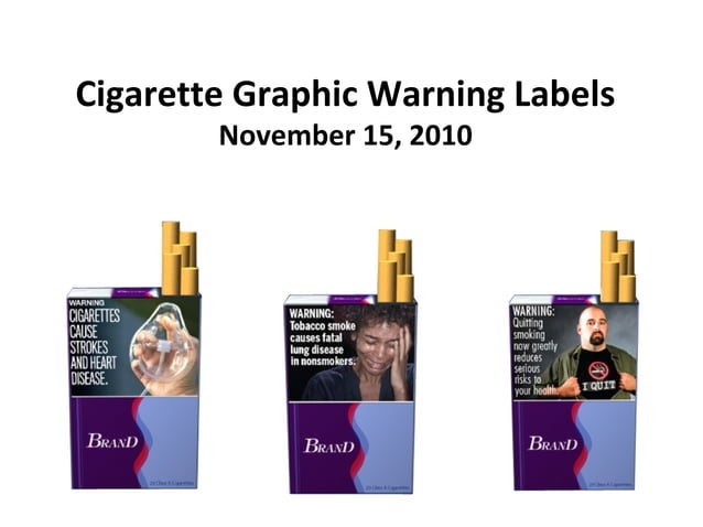 Cigarette graphic warning labels | PPT | Illegal Drugs, Tobacco ...