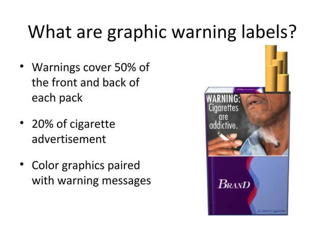 Cigarette graphic warning labels | PPT | Illegal Drugs, Tobacco ...