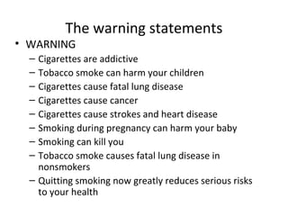 Cigarette graphic warning labels | PPT