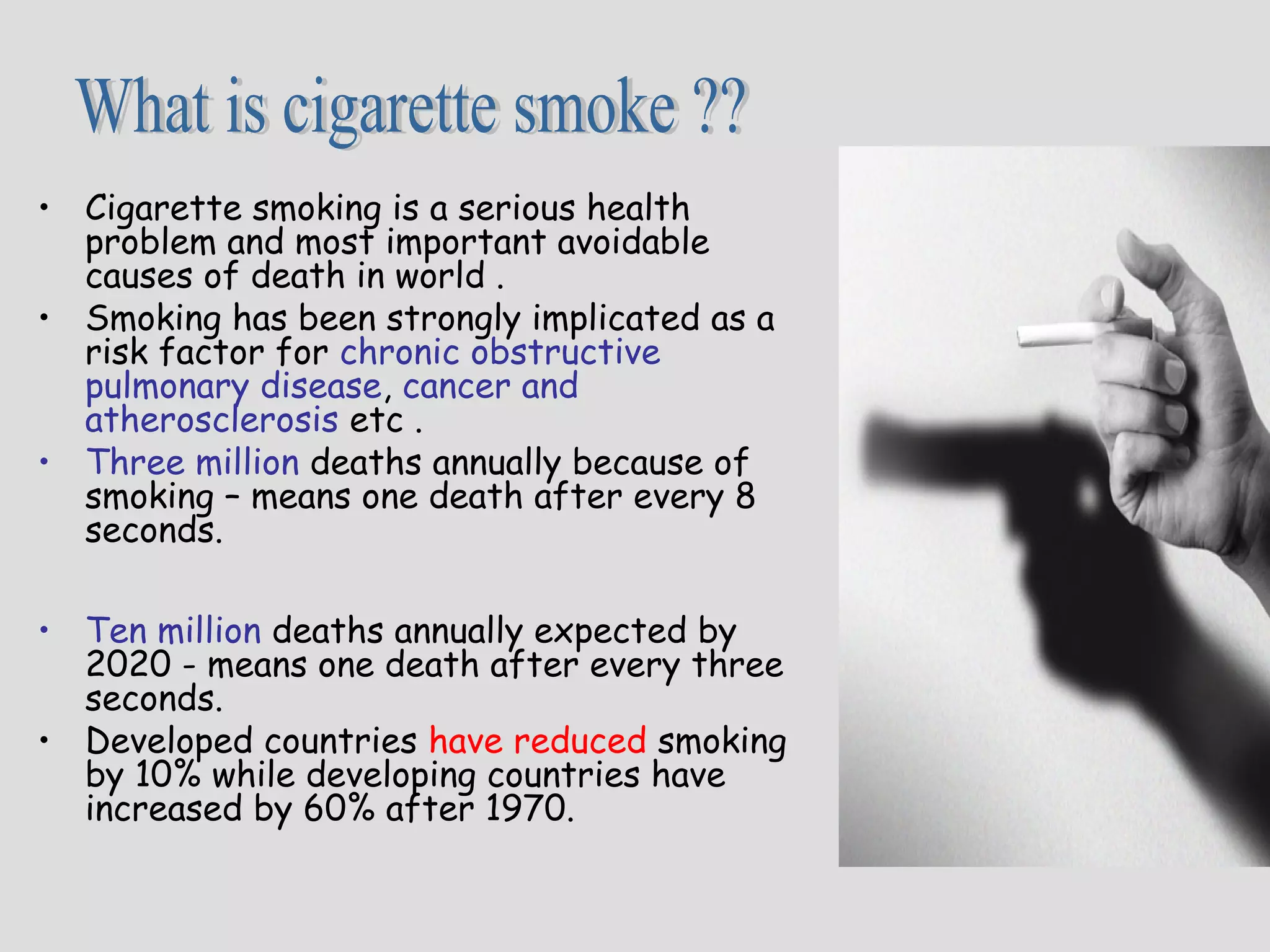 Cigarette smoke and oxidative stress | PPT