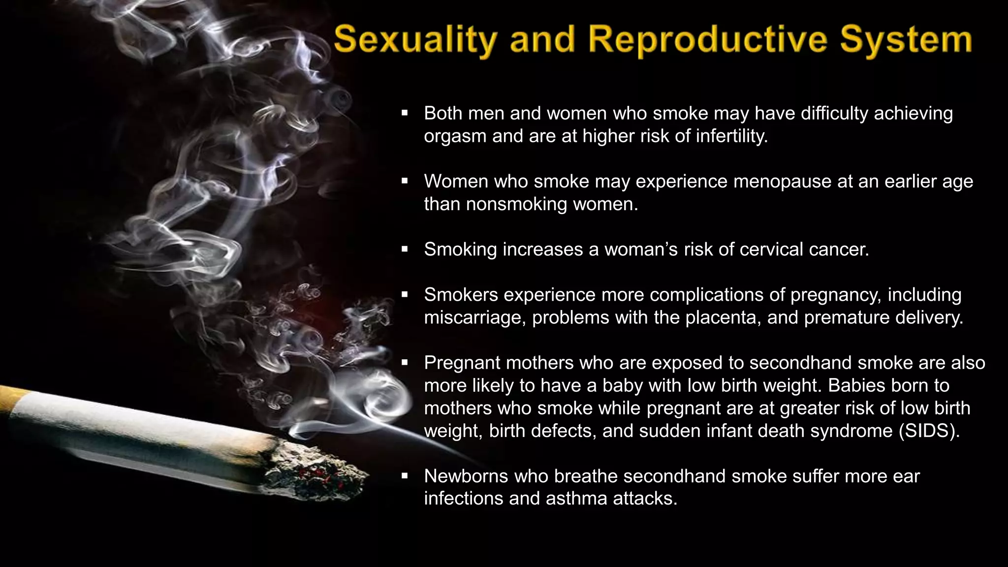 Cigarette smoking and its ill effects | PPTX