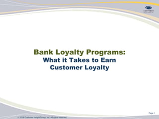 THE DO’S AND DON’TS OF BANK LOYALTY | PPTX