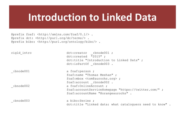 Introduction to Linked Data | PPT