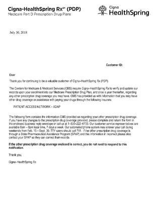 Cigna HealthSpring Rx (PDP) | PDF | Health Insurance | Insurance