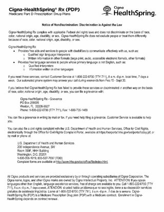Cigna HealthSpring Rx (PDP) | PDF | Health Insurance | Insurance