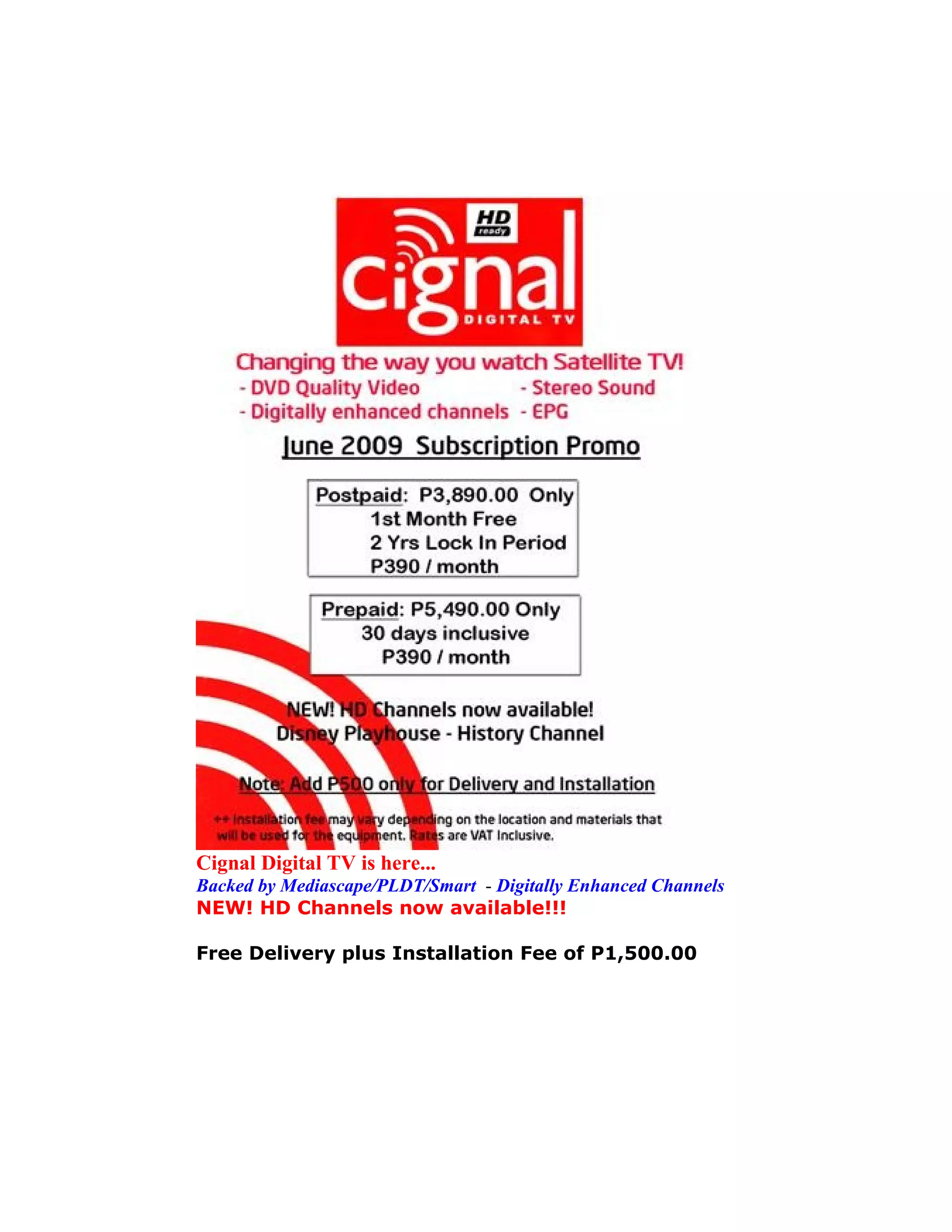 Cignal Digital Tv | DOC
