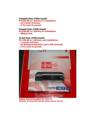 Cignal Digital Tv | DOC