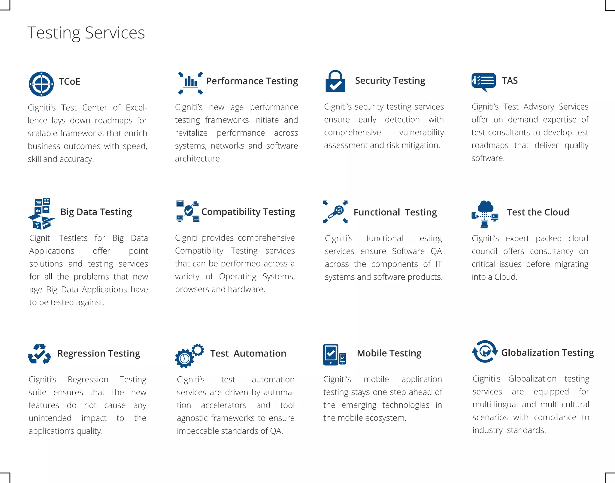 Cigniti Independent Software Testing Services | PPT