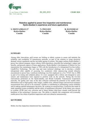 Robotics applied to power line | PDF