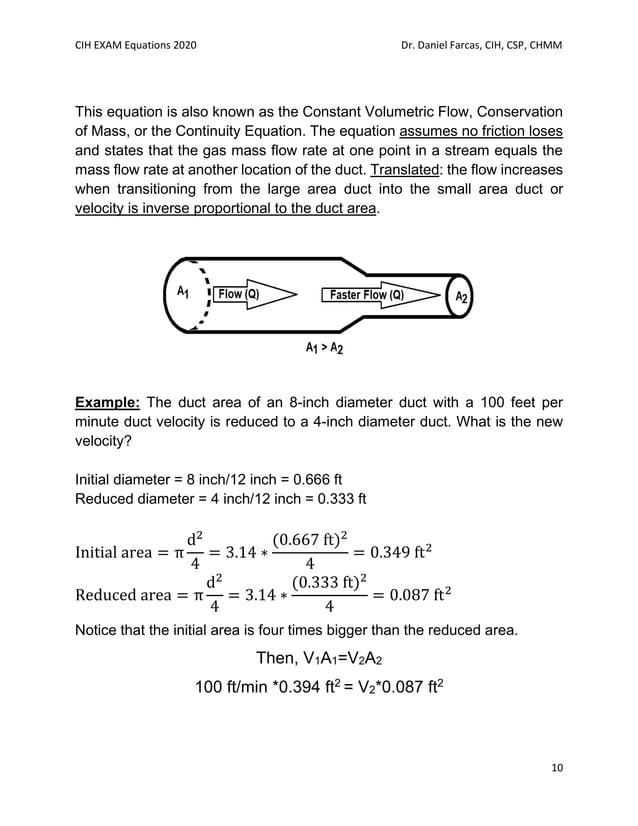 CIH exam equation fully explained | PDF