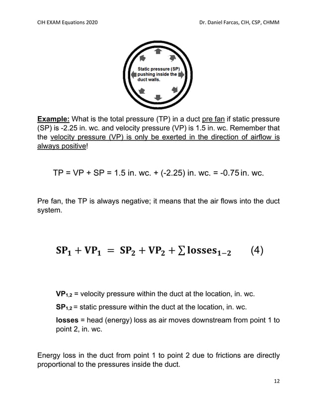 CIH exam equation fully explained | PDF