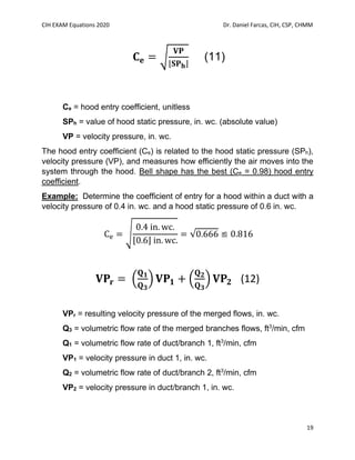 CIH exam equation fully explained | PDF