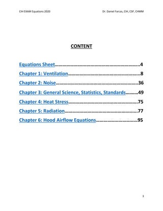 CIH exam equation fully explained | PDF