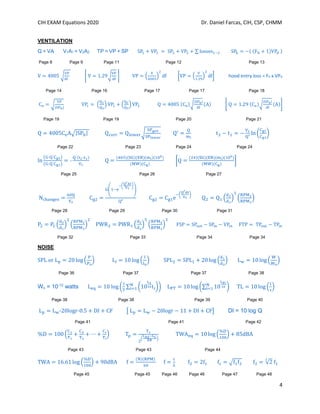 CIH exam equation fully explained | PDF
