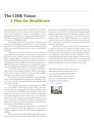 Canadian Institute of Health Research | PDF