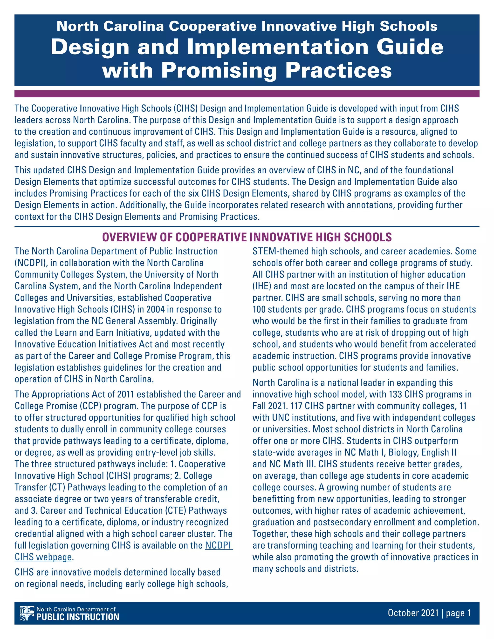 CIHS Design and Implementation Guide | PDF