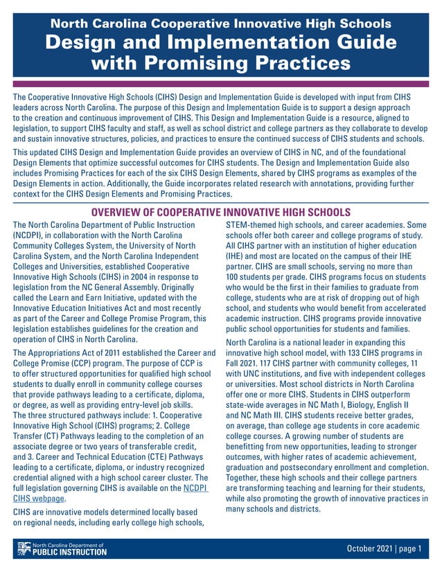 CIHS Design and Implementation Guide | PDF