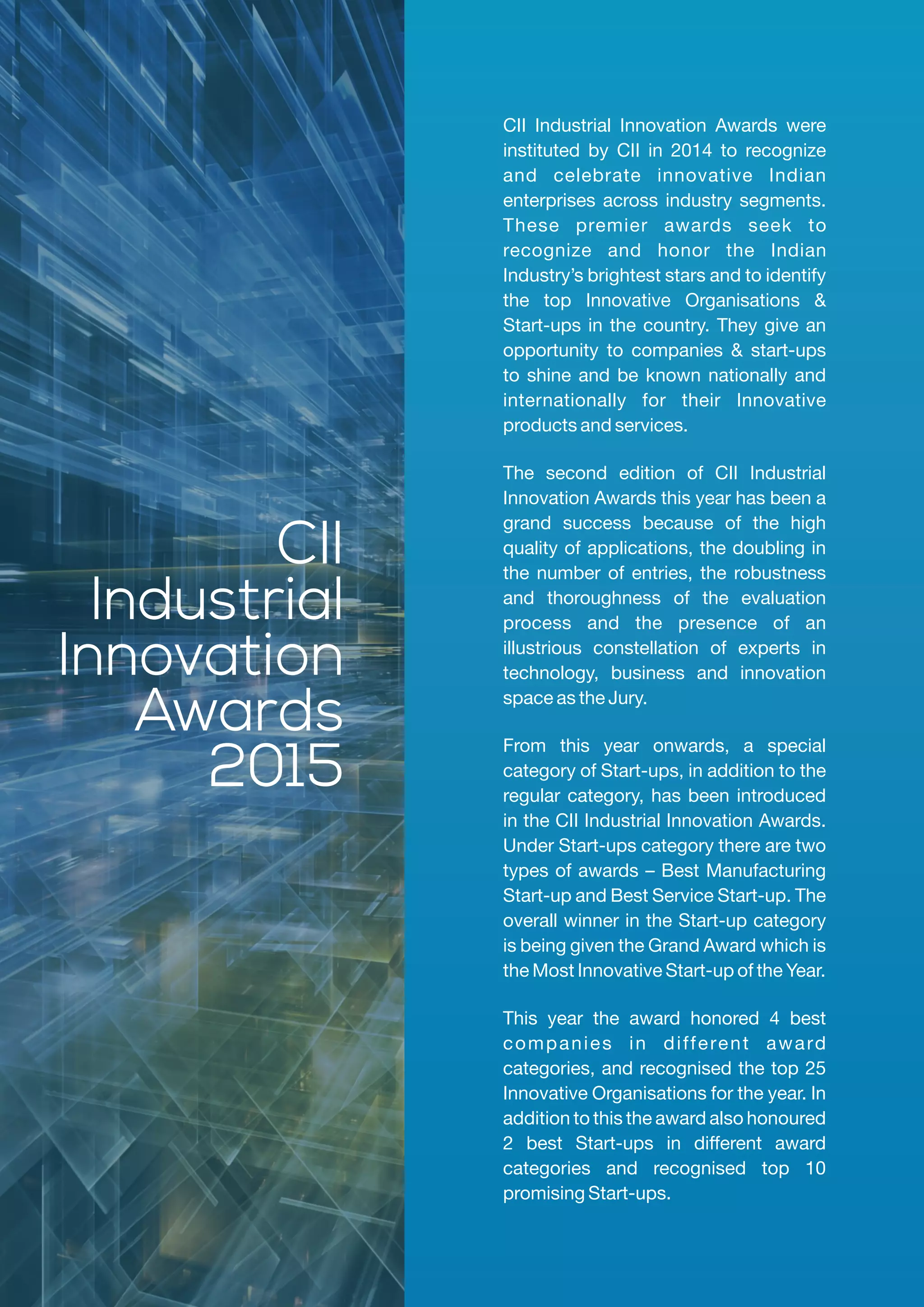 Cii industrial-innovation-award-2015-retrospect | PDF
