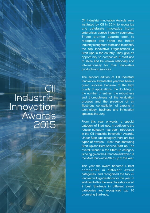 Cii industrial-innovation-award-2015-retrospect | PDF | Awards Shows ...