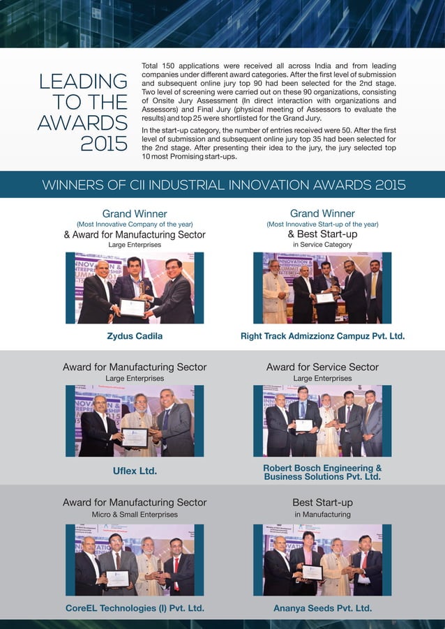 Cii industrial-innovation-award-2015-retrospect | PDF | Awards Shows ...